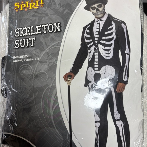 Spirit | Other | Spirit Skeleton Suit Costume For Adults Black And ...